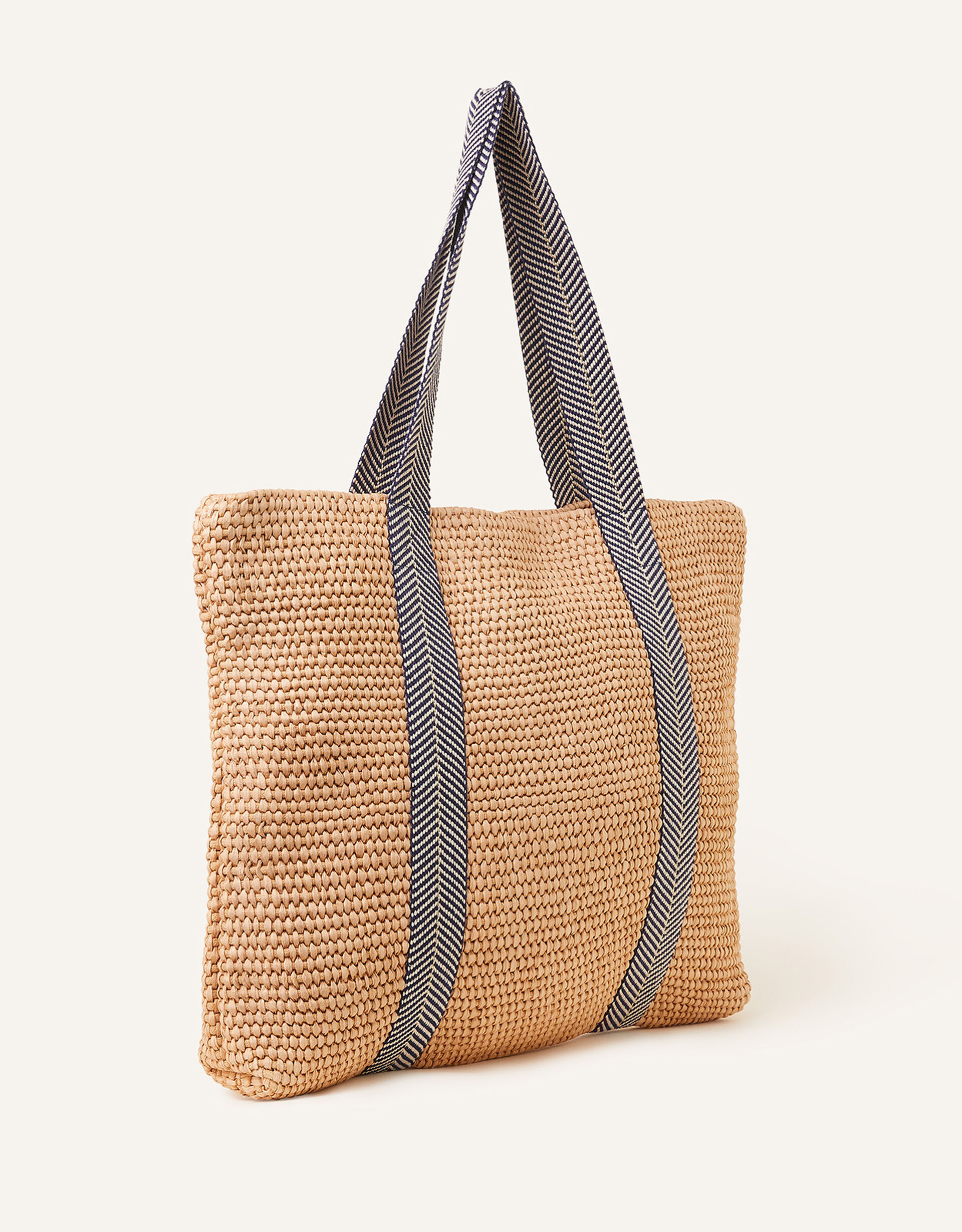 Large Raffia Webbing Bag | Beach Bags | Accessorize UK
